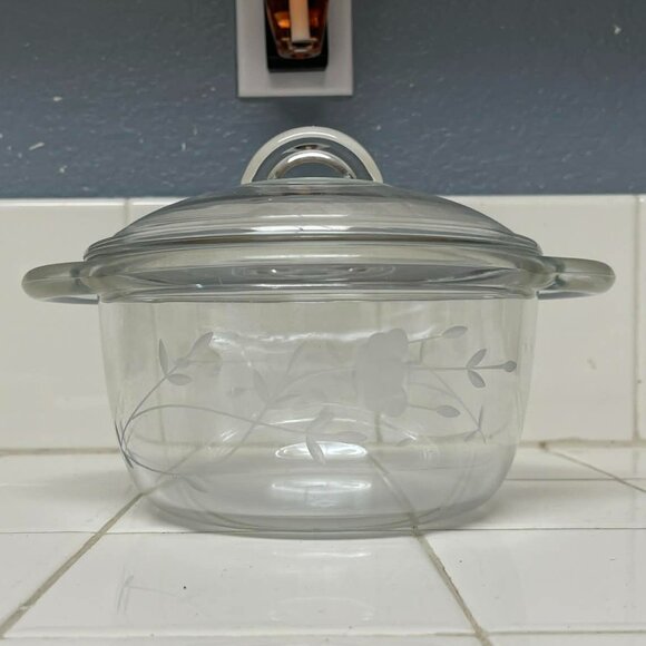 Princess House | Kitchen | Princess House Heritage Round Covered Etched ...